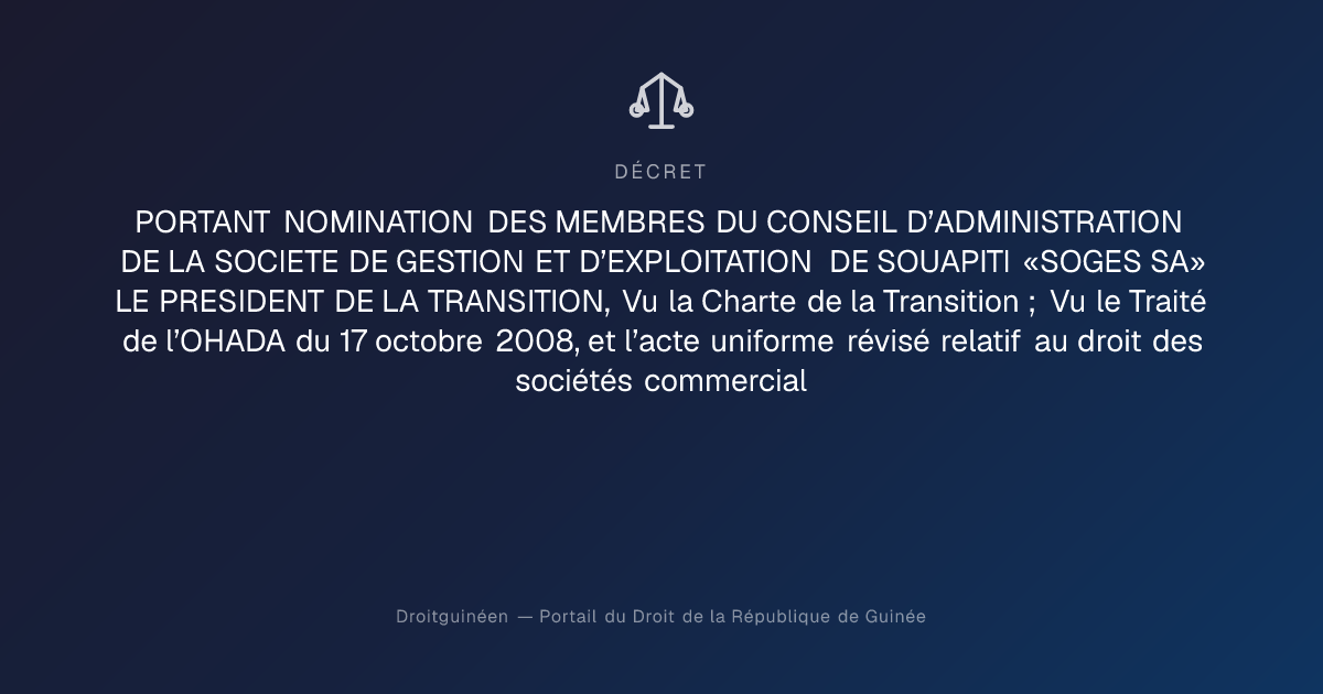 DECRET D/2022/086/PRG/CNRD/SGG DU 08 FEVRIER 2022, PORTANT NOMINATION ...