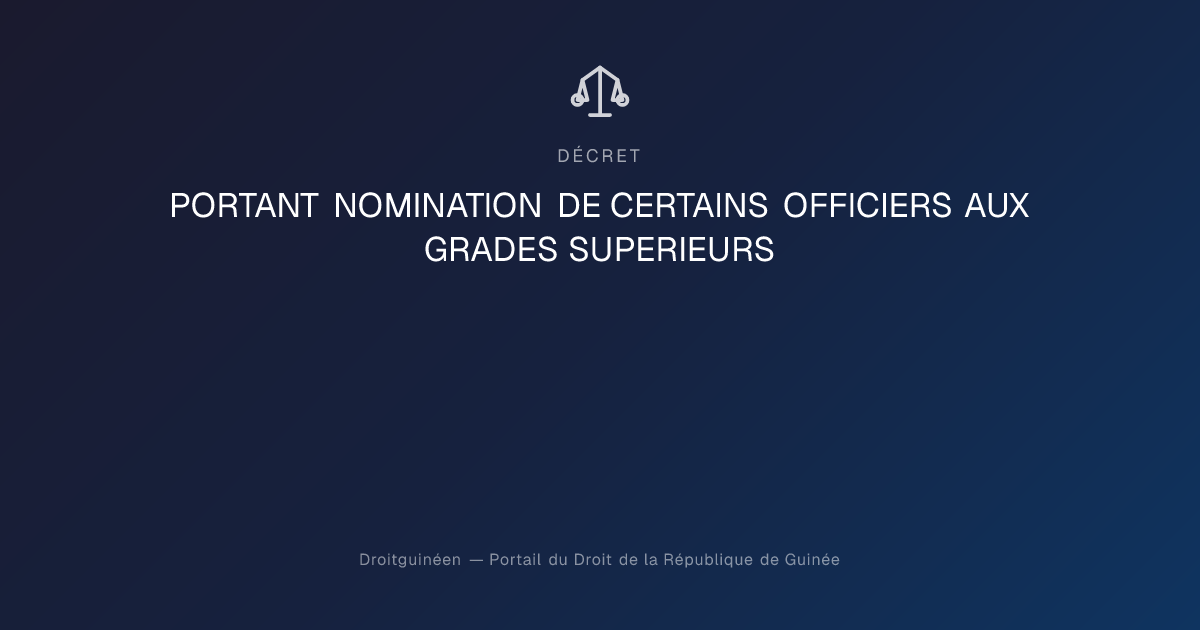 DECRET D/2022/455/PRG/CNRD/SGG DU 01 OCTOBRE 2022, PORTANT NOMINATION ...